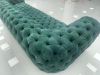 China Cozy And Stylish Living Room With Fabric Leather Upholstered Sectional Couch for sale