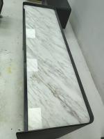 China Contemporary Marble Wood Coffee Table With Metal Accents 120cm X 60cm X 45cm for sale