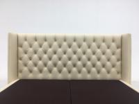 China Modern Minimalist Italian Bed Leather And Fabric Fusion for sale