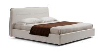 China Leather Upholstery Stylish Hotels Italian Modern Minimalist Fabric Bed for sale