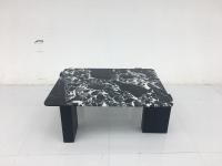 China Hotel Home Modern Minimalist Marble Topped Coffee Table With Wood Metal Base for sale