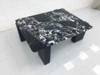 China Hotel Home Modern Minimalist Marble Topped Coffee Table With Wood Metal Base for sale
