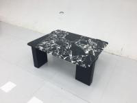 China Hotel Home Modern Minimalist Marble Topped Coffee Table With Wood Metal Base for sale