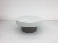 China Home Hotel Contemporary Wood Marble Top Coffee Table With Metal Accents for sale
