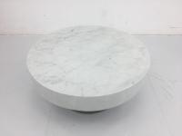 China Home Hotel Contemporary Wood Marble Top Coffee Table With Metal Accents for sale