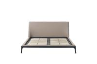 China Elegant Leather And Fabric Upholstered Bed Timeless Design For Home Hotel for sale