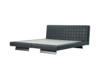 China Modern Minimalist Bed With Italian Leather Accents Luxury Redefined for sale