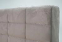 China Modern Italian Craftsmanship Luxury Fabric Bed With Leather Detailing for sale