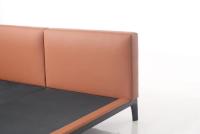 China Luxurious Italian Bed With Leather Fabric Finish Modern Comfortable for sale