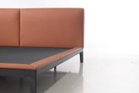 China Luxurious Italian Bed With Leather Fabric Finish Modern Comfortable for sale