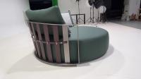 China Modern Leather And Breathable Fabric Chair Sleek Functional Ottoman Stools for sale