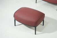 China Contemporary Leather Trimmed Fabric Chair For Living Room for sale