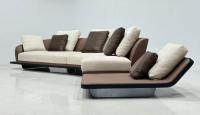 China L Shaped 4-6 Seat Modern Metal Leg Premium Leather Custom Fabric Sectional Sofa for sale