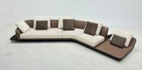 China L Shaped 4-6 Seat Modern Metal Leg Premium Leather Custom Fabric Sectional Sofa for sale