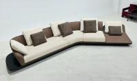 China L Shaped 4-6 Seat Modern Metal Leg Premium Leather Custom Fabric Sectional Sofa for sale