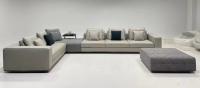 China Home And Hotel Modern Italian Minimalist Fabric Leather Sofa High End Texture for sale