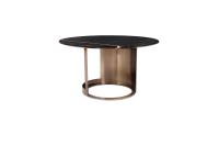 China 120cm X 60cm X 45cm Contemporary Marble Wood Round Coffee Table For Home Hotel for sale