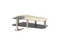 China Minimalist Coffee Table Marble Wood Metal Construction Modern For Home Hotel for sale