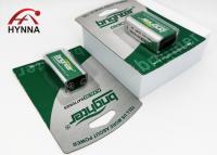 China Single Use 9 Volt Alkaline Batteries 1 Blister Card Alkaline Battery 9V 6LR61 for sale