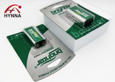 China Single Use 9 Volt Alkaline Batteries 1 Blister Card Alkaline Battery 9V 6LR61 for sale