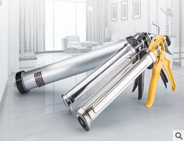China KM Heavy duty rotary aluminum handle cartridge caulking gun for sale