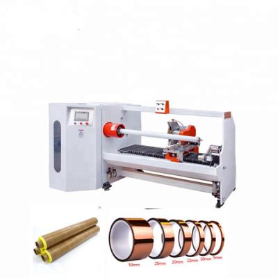 China 1300mm One Shaft PVC Electric Tape Jumbo Roll Cutting Machine 1.5KW 0.1mm Precision for sale