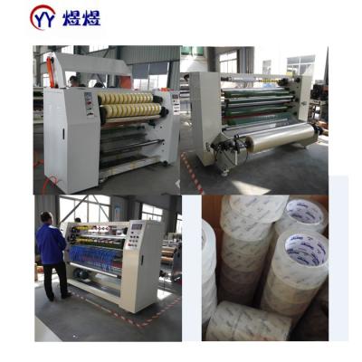 China 1800kg Transparent Bopp Tape Jumbo Roll Adhesive Slitting Machine for sale