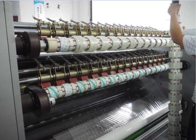 China BOPP Super Clear Gum Tape Slitting Rewinding Machine 1320mm Width 180m/min Speed for sale