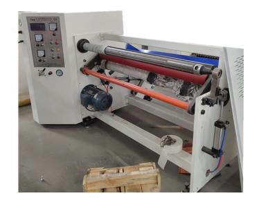 China Single Shaft Adhesive Paper Jumbo Roll Rewinding Machine 1000mm Unwind 250mm Rewind for sale