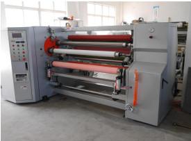 China Double Shaft Automatic Masking Tape Rewinding Machine 1600mm Width 250mm Rewind Diameter for sale