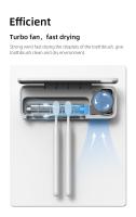 China Home Battery UVC Light Sterilizer Smart Wall Mounted Toothbrush Sanitizer for sale