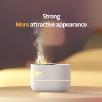 China Rocket Air Flame Humidifier 350ml With ABS Material And 8 Hours Working Time for sale