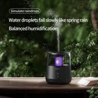 China ABS Raindrop Aroma Fire Flame Humidifier With Less Than 35dB Noise Level for sale