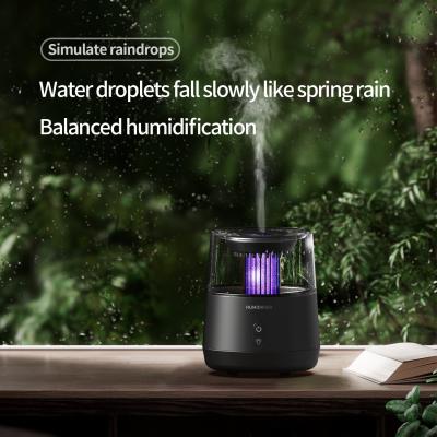 China ABS Raindrop Aroma Fire Flame Humidifier With Less Than 35dB Noise Level for sale