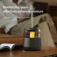 China Fire Flame Simulation Raindrop Aromatherapy Humidifier In White Black 320ml 12W for sale