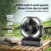 China Socool Fan 20000mAh 9 Speed Control Outdoor Camping Fan Portable Multifunction Emergency Power Supply fan for sale