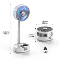 China Socool Fan 20000mAh 9th Speed Colour Screen 8h Timing Folding Fan USB Emergency Power Supply Charging Type-C LED Adjustable Table Fan for sale