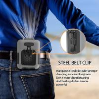 China Socool Fan Clip Waist Fan 8000mAh3 Speed Levels Multifunctional Portable Fan Indoor/Outdoor ABS Body Silicone Jacket Manganese Steel Hook Manganese Steel Bracket for sale