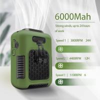 China Socool Fan 6000mAh Stay Cool on the Go with Our Rechargeable Fan in Green Orange Grey Type-c Power Source for sale