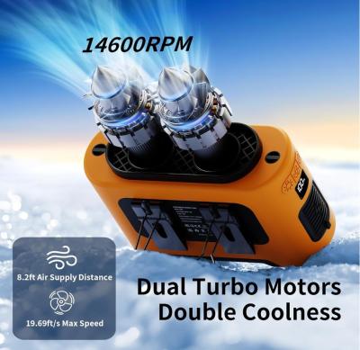 China Socool Fan 14500mAh Clip Waist Fan Orange Black Adjustable Mobile Fan Type-C Power Source For Portable Cooling Solution Outdoor Tripod Fan for sale