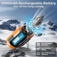 China Socool Fan 4000mAh Clip Waist Fan Orange Black Multifunctional Portable Fan With ABS Body Silicone Jacket Manganese Steel Hook Manganese Steel Bracket for sale