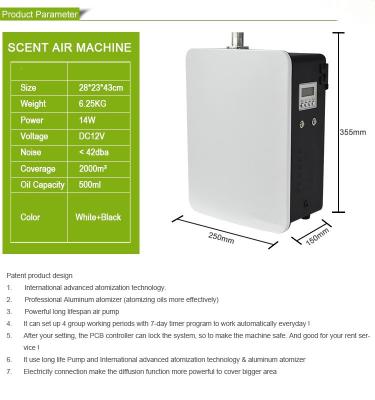 China Whisper Quiet and Modern Design W25*D15*H36cm Perfumed Ultrasonic Diffusers with Less Than 35dB Noise Level for sale
