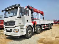 China SHACMAN H3000 8x4 Euro V Mobile Crane Truck with 375HP Engine and 50T Capacity for sale