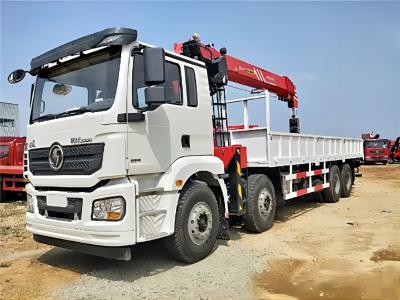 China SHACMAN H3000 8x4 Euro V Mobile Crane Truck with 375HP Engine and 50T Capacity for sale