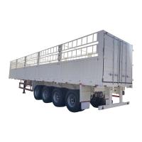 China 60 Ton 4-Axle High Fence Semi Trailer 13000×2550×3850mm with 13T FUWA Axles for Heavy Equipment Transport for sale