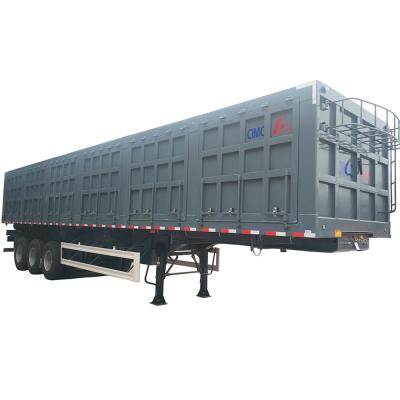 China 80 Tons Hydraulic Dumper Tipper Truck Double Side Cargo Semi Trailer 13500mm Length 16T Axle for sale