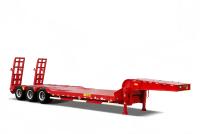 China CIMC FUWA 3-Axle Low Bed Semi Trailer 60 Ton Capacity 17500mm Length for Heavy Equipment Transport for sale