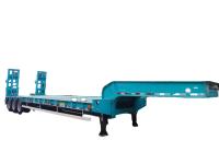 China CIMC H40 3-Axle Lowbed Semi Trailer 40 Ton Capacity 12990mm Length Heavy Equipment Transport for sale