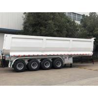 China SHACMAN CIMC 4-Axle Galvanised Crane Dump Semi Trailer 13500×2650×3700mm with 16T Axle and 28T Landing Gear for sale