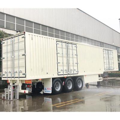 China 3 Axle SHACMAN CIMC Van Semi Trailer 13750mm 2550mm 4000mm Dry Container Trailer for sale